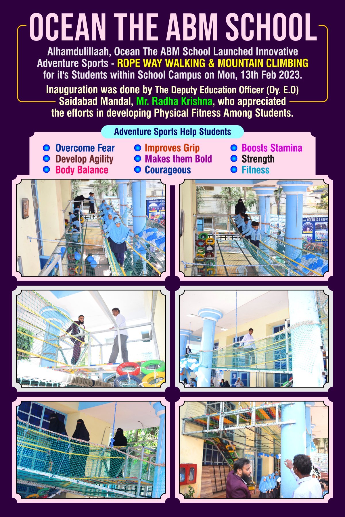 Adventure Sports – Rope way walking & Mountain climbing – Ocean the ABM ...